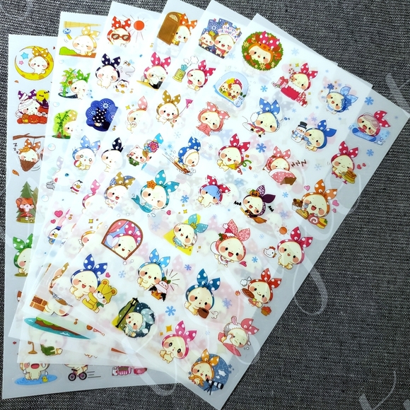 Office | 318 Cute Bunny Transparent Sticker Sheets | Poshmark